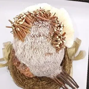 Art | Sisal Wood Owl Decorative Figurinewith Nest | Poshmark